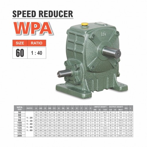 AL-SPEED REDUCER WPA 60 * 1:40 | Products - Aldo - Tools & Hardware